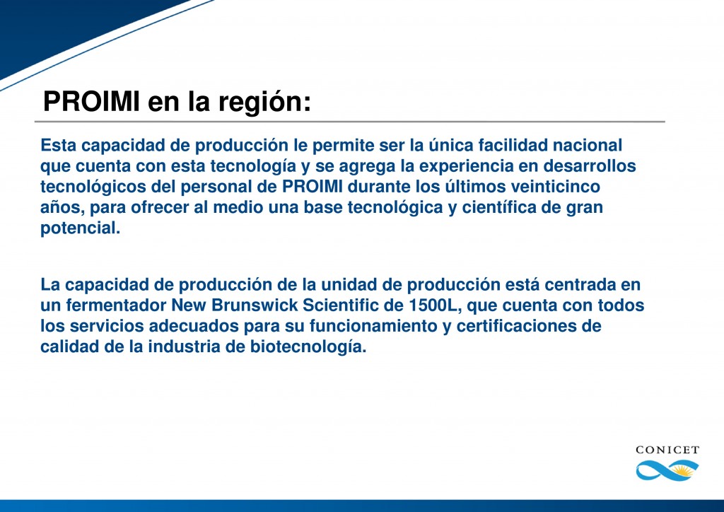 PROIMI (CONICET) - Planta Piloto de Procesos Industriales ...